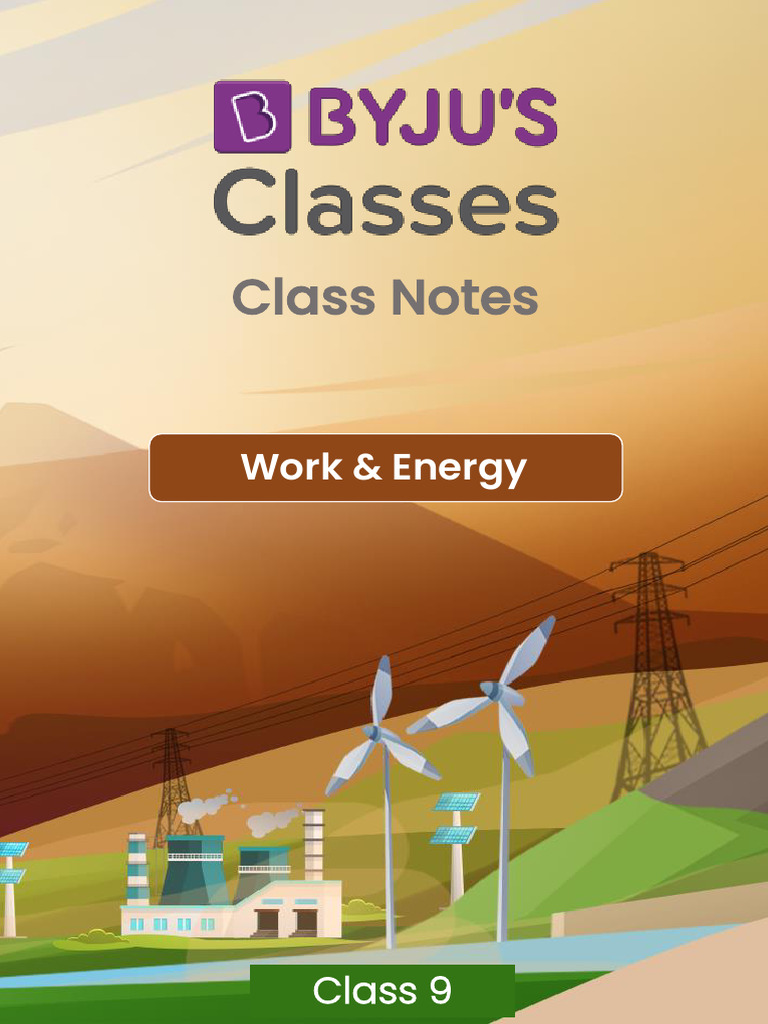 Work and Energy Concepts in Class 9 | PDF | Potential Energy | Force
