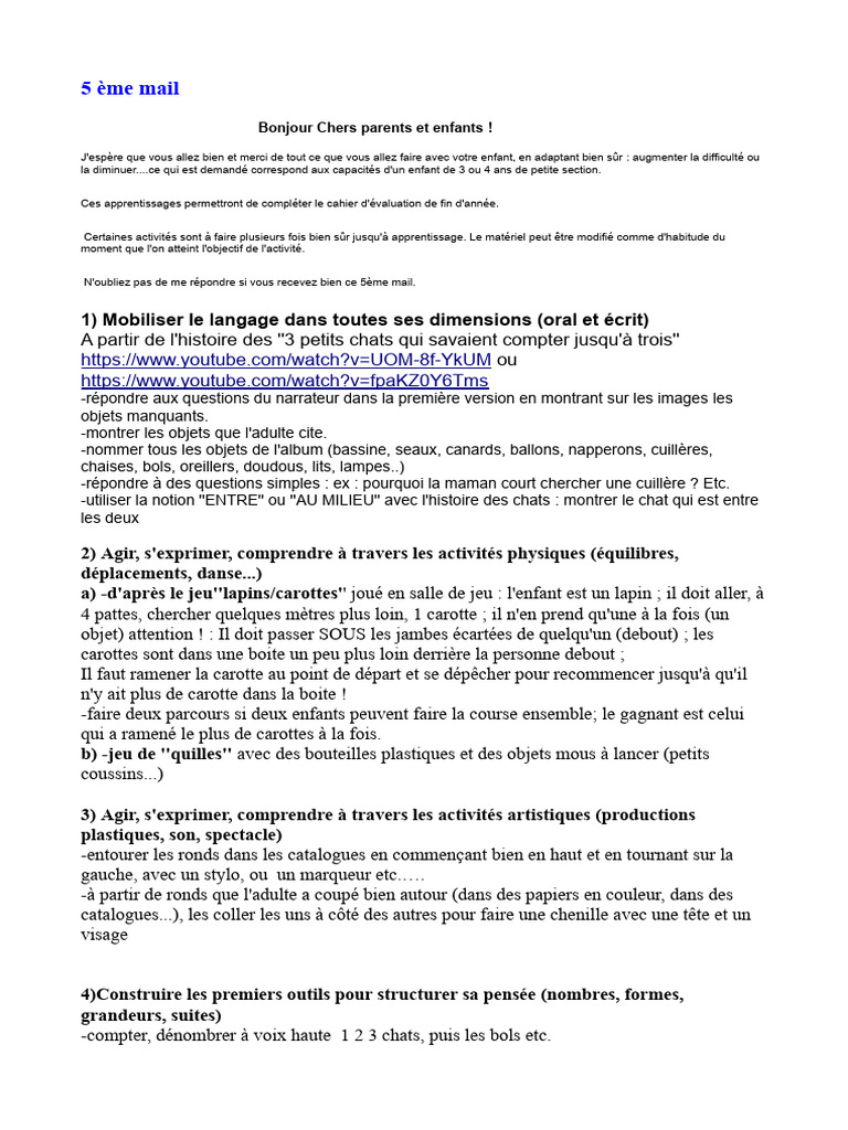 Activités éducatives pour enfants 3-4 ans | PDF | Études des langues ...