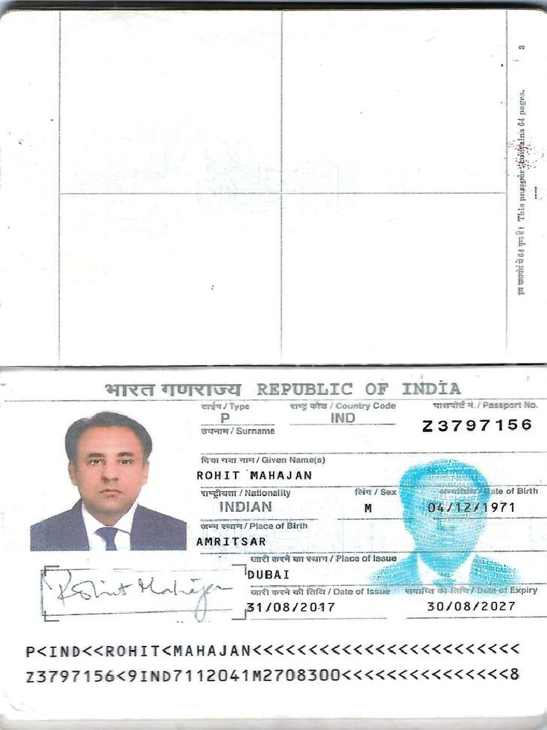 Rohit Mahajan-Passport Copy | PDF Rohit Mahajan-Passport Copy | PDF
