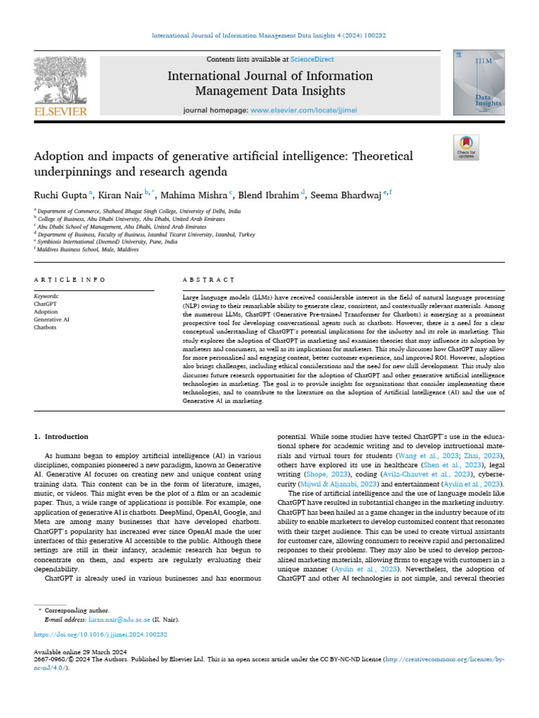 1 s2.0 S2667096824000211 Main | PDF | Artificial Intelligence | Intelligence (AI) & Semantics