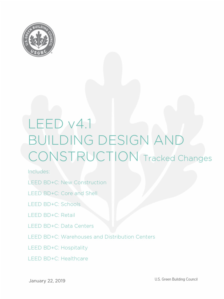 LEED v4.1 BDC Tracked Changes | PDF | Water | Sustainable Design