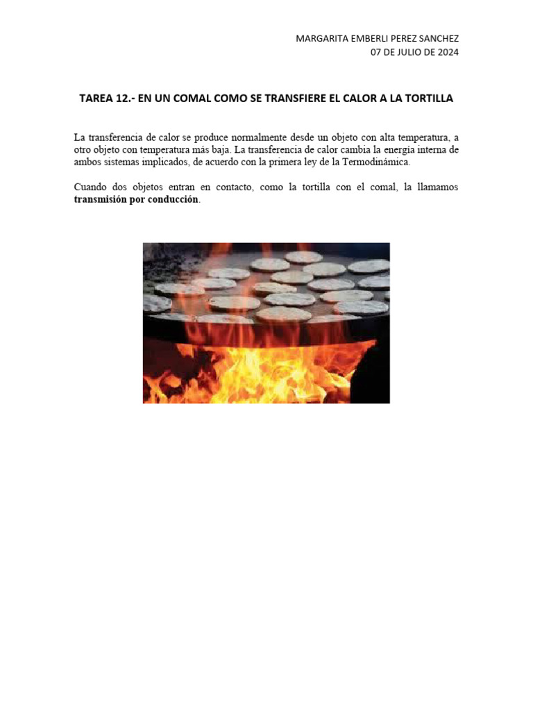 Tarea 12 Comal Tortilla | PDF