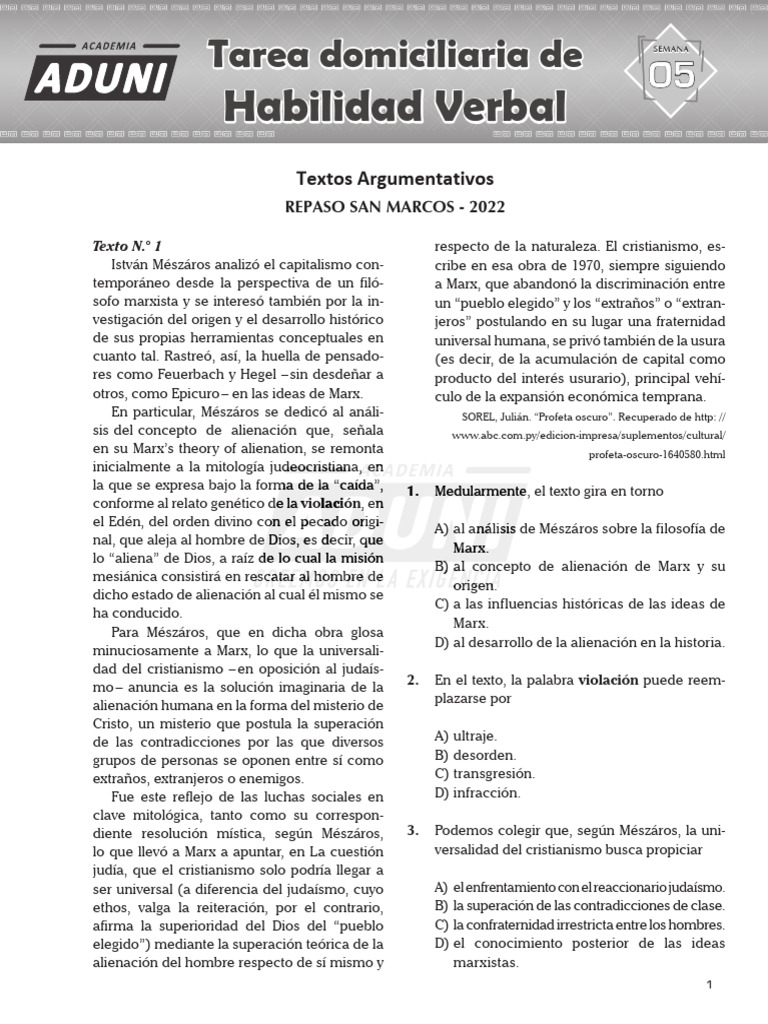 HV SSM Dom Sem05 | PDF | Karl Marx | marxismo