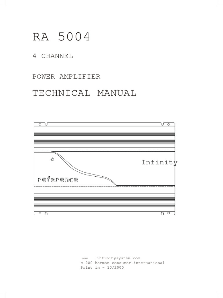 Infinity Ra-5004 | PDF | Amplifier | Electronics