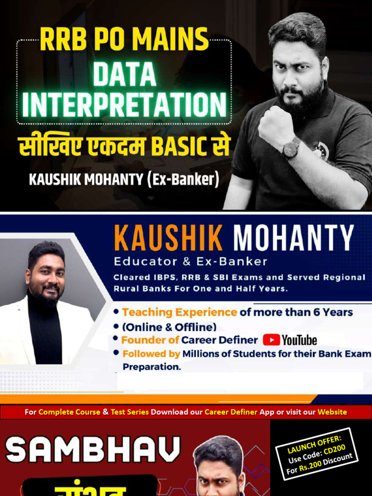 Mains Level Data Interpretation Day-1 | PDF | Mathematics