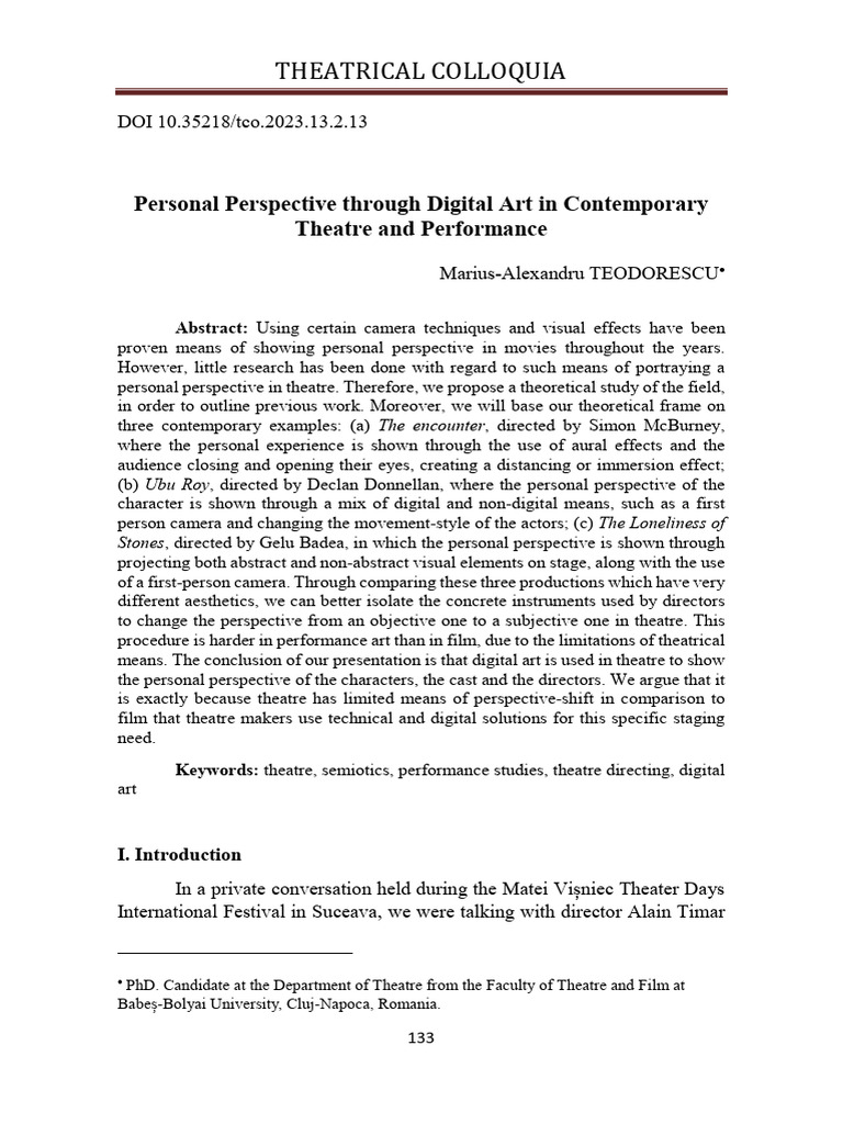 5 - Personal Perspective Through Digital Art in Contemporary Theatre ...