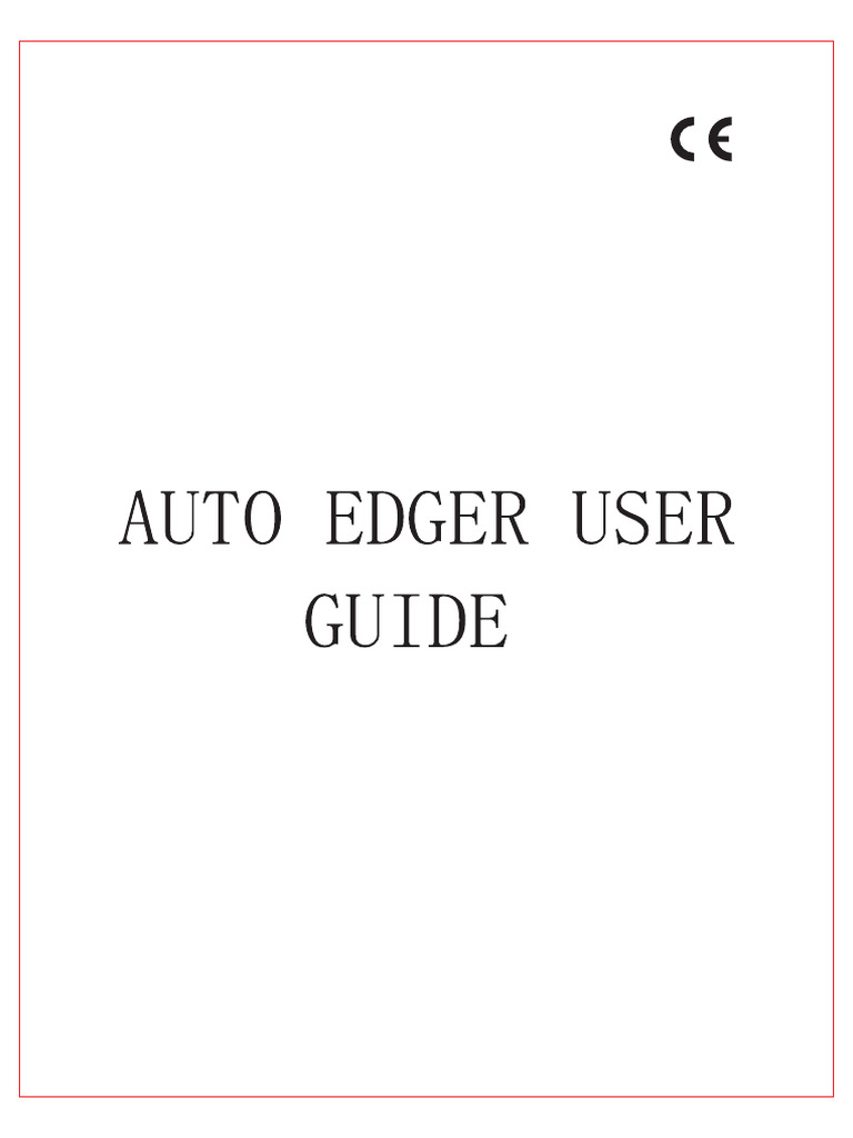 Lens Edger Instruction | PDF
