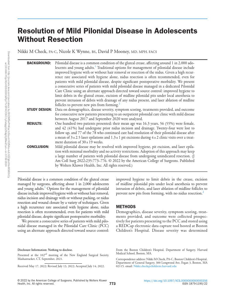 Mild Pilonidal Disease Treatment Options | PDF | Surgery | Medical ...
