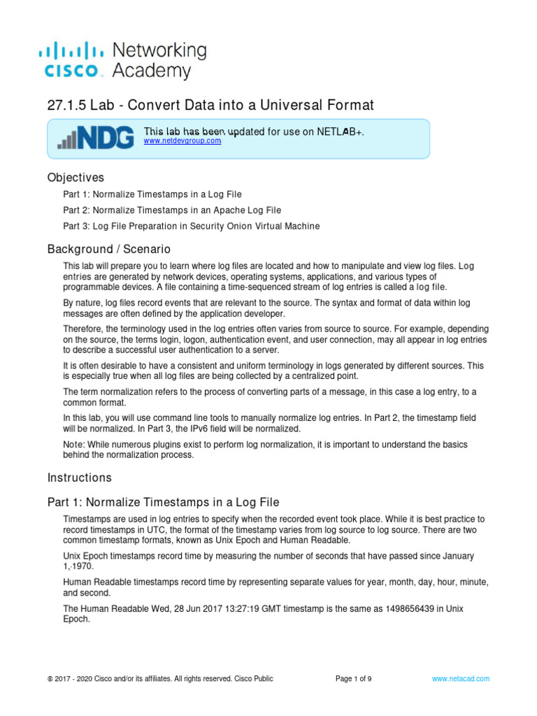 27.1.5 Lab Convert Data Into A Universal Format | PDF | Computer File | Apache Http Server