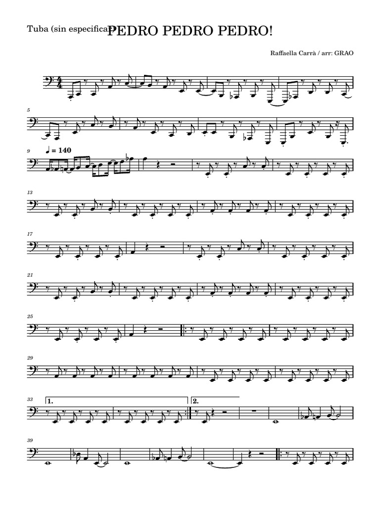 TUBA PEDRO PEDRO PEDRO | PDF