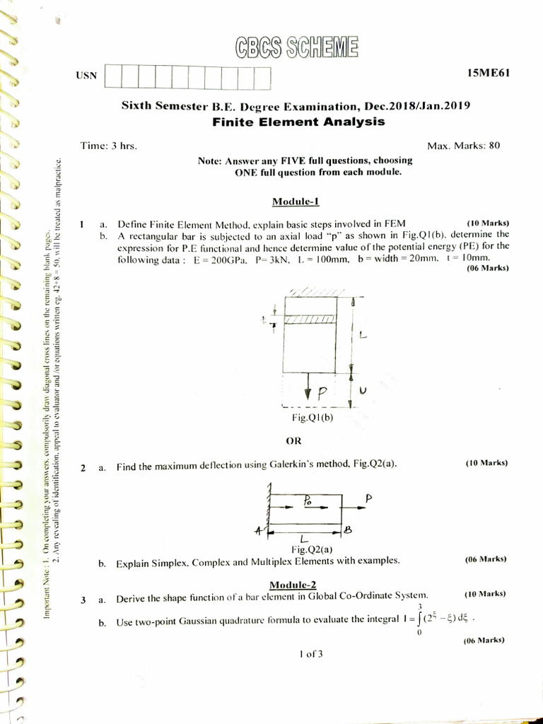 Fem Old QPS | PDF | Finite Element Method | Beam (Structure)