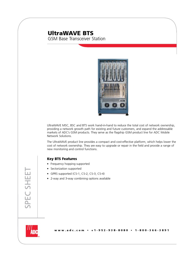 Ultrawave BTS: GSM Base Transceiver Station | PDF | General Packet ...