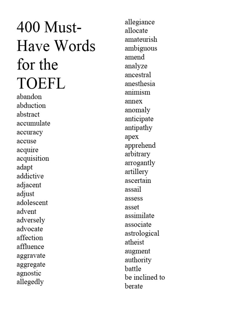 toefl 400 | PDF