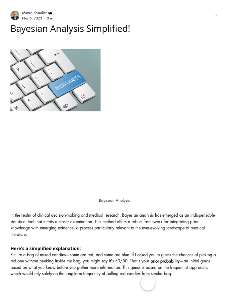 Understanding Bayesian Analysis in Medicine | PDF | Bayesian Inference ...
