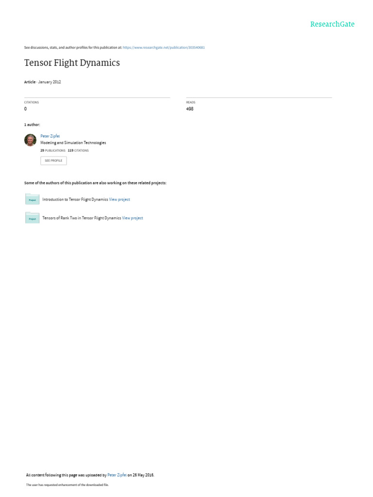 TensorFlightDynamics Zipfel | PDF | Special Relativity | Classical Mechanics