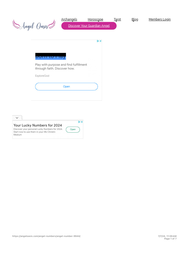 Angel Number - 9944 - Angel Oasis | PDF | Angel