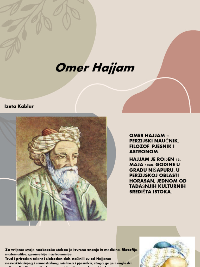 Prezentacija Omer Hajjam | PDF