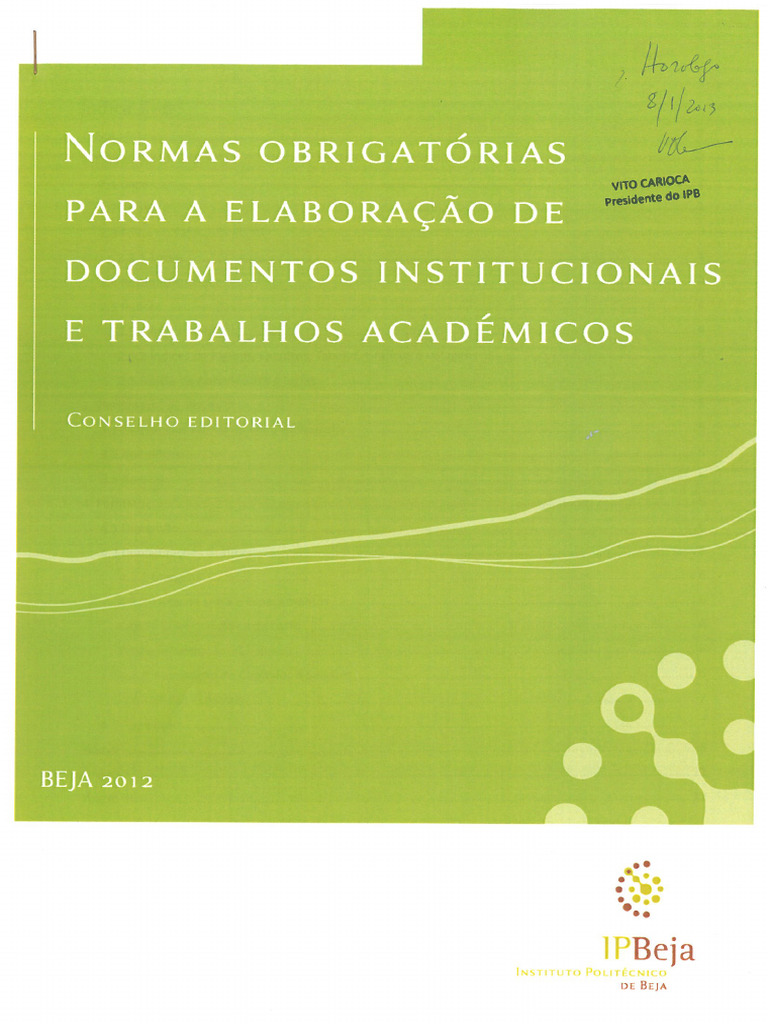 3 Normas Obrigatórias Para A Elaboração De Documentos Institucionais