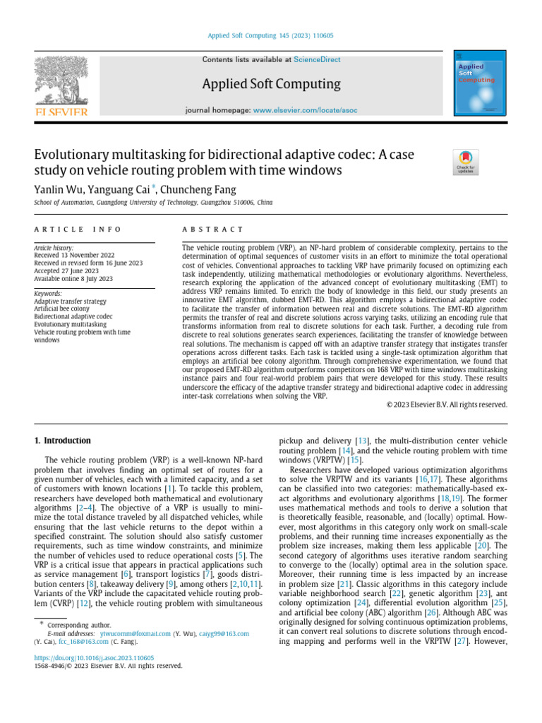 Evolutionary Multitasking For Bidirectional Adaptive Codec | PDF | Mathematical Optimization ...