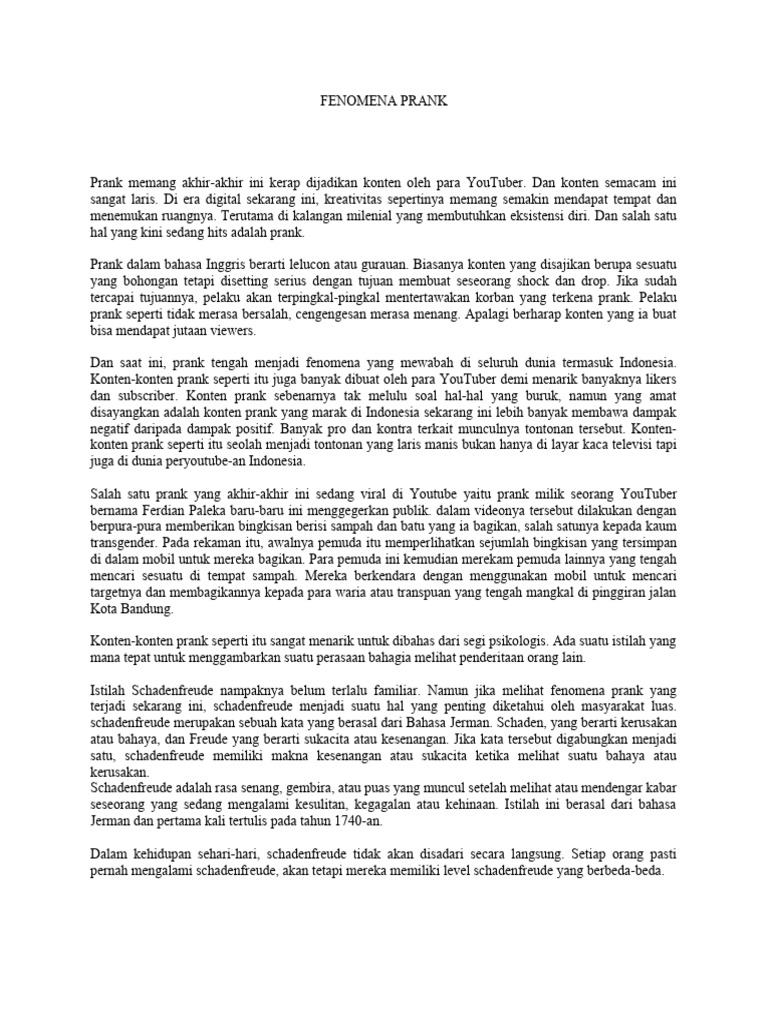 Fenomena Prank | PDF