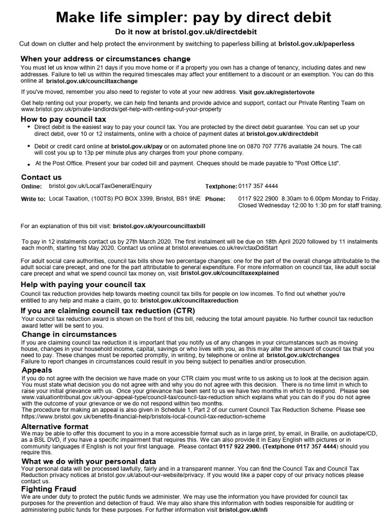 2020 CTax Bill Back | PDF | Taxes | Payments