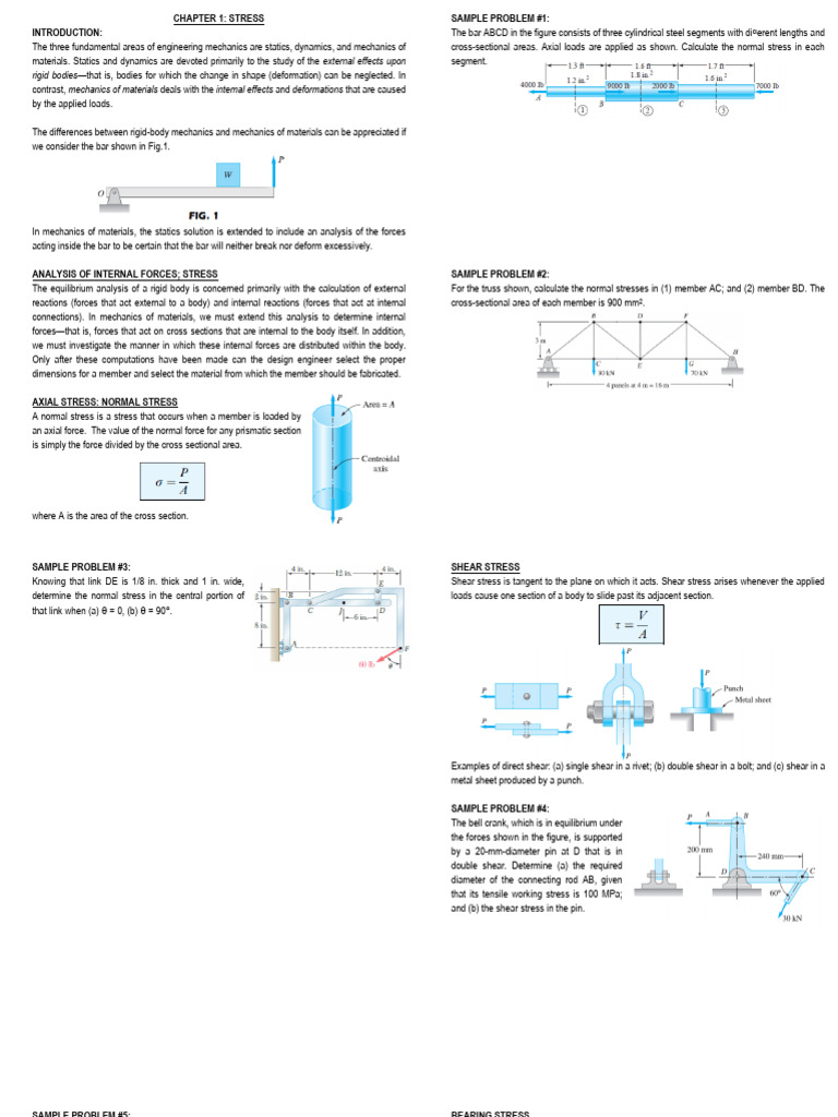 Engineering Stress Analysis | PDF | Stress (Mechanics) | Strength Of ...