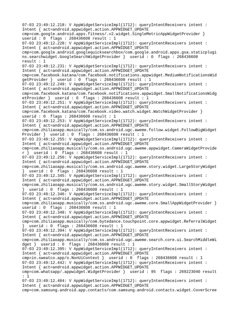 Appwidget History Log1 | PDF