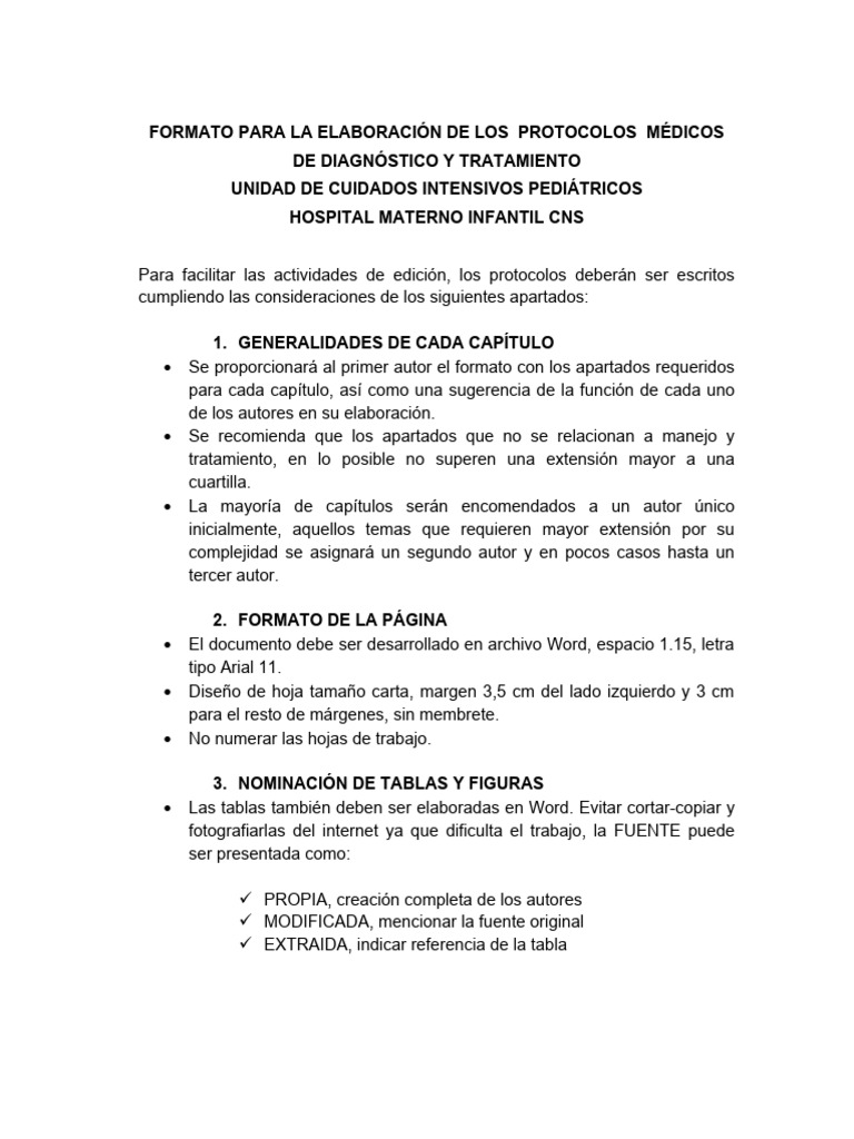 RECOMENDACIONES PARA LA ELABORACIÓN DE LOS PROTOCOLOS MÉDICOS (1) | Descargar gratis PDF ...