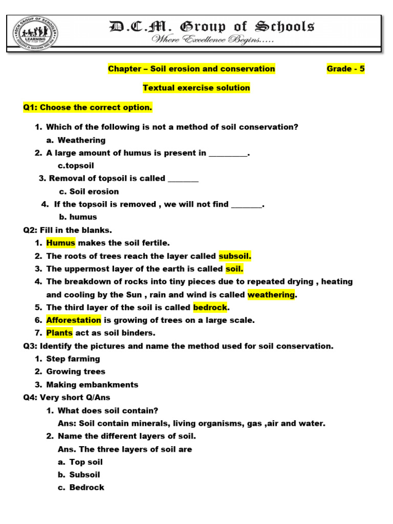 Soil Erosion and Conservation for Grade 5 | PDF | Soil | Erosion
