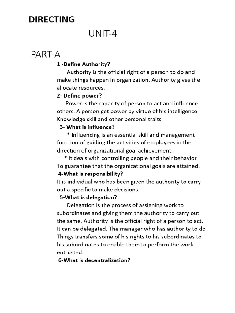 DIRECTING - Principles of management | Download Free PDF ...