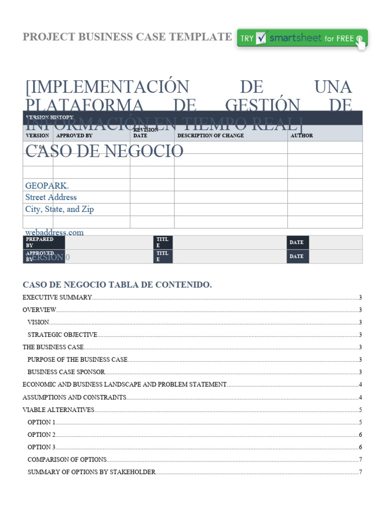 Caso de Negocios | PDF | Project Management | Risk
