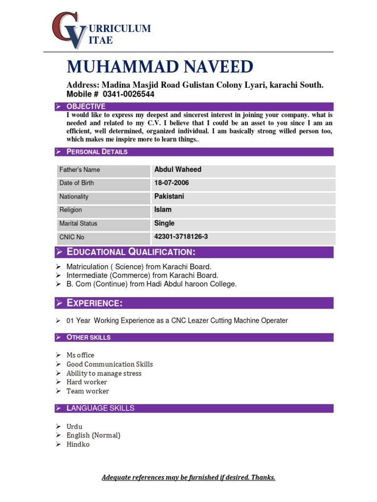 Muhammad Naveed-1 | PDF | Career & Growth