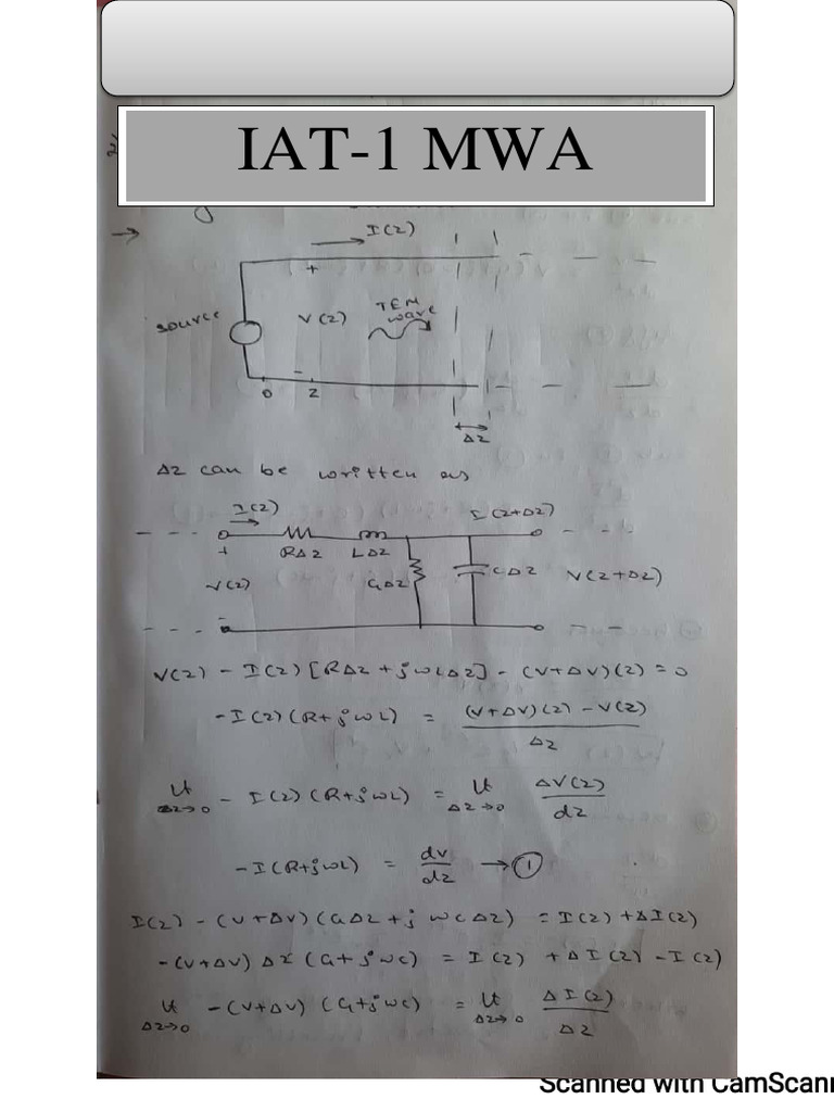 IAT-I Question Paper With Solution of 18EC63 Microwave and Antenna July ...