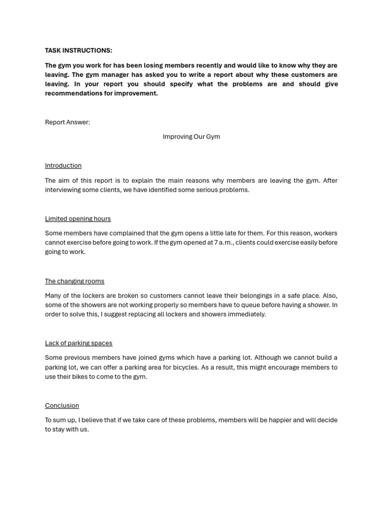 Report Example | PDF | Career & Growth