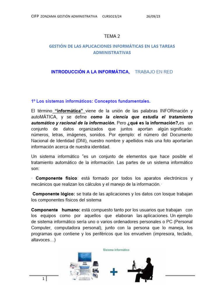 TEMA 2 Ofimatica | PDF | Periférico | Hardware de la computadora