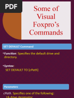 Common Foxpro Commands | PDF | Computer File | System Software