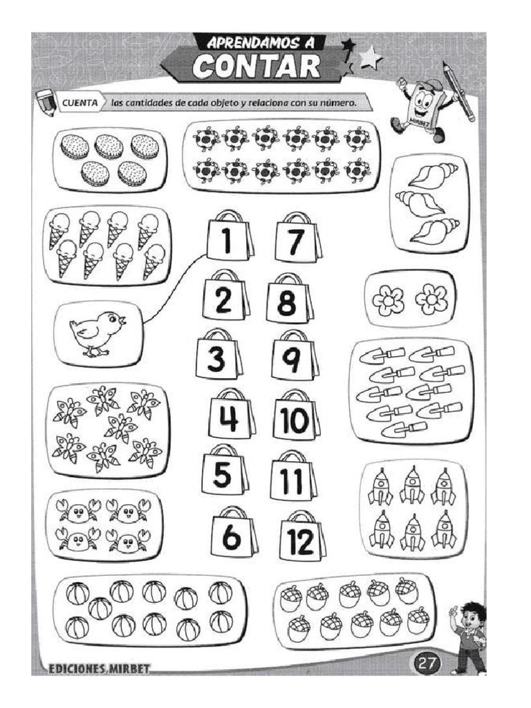 Matematicas Preescolar Conteo 1-10 | PDF