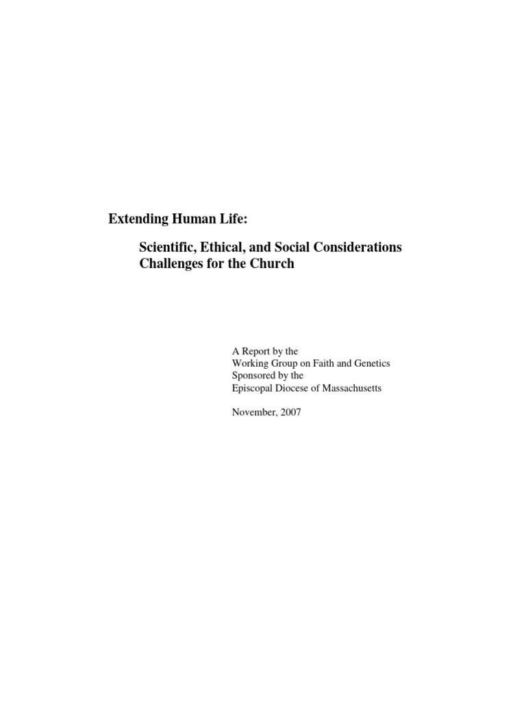 Extending Human Life | PDF | Image Of God | Bioethics