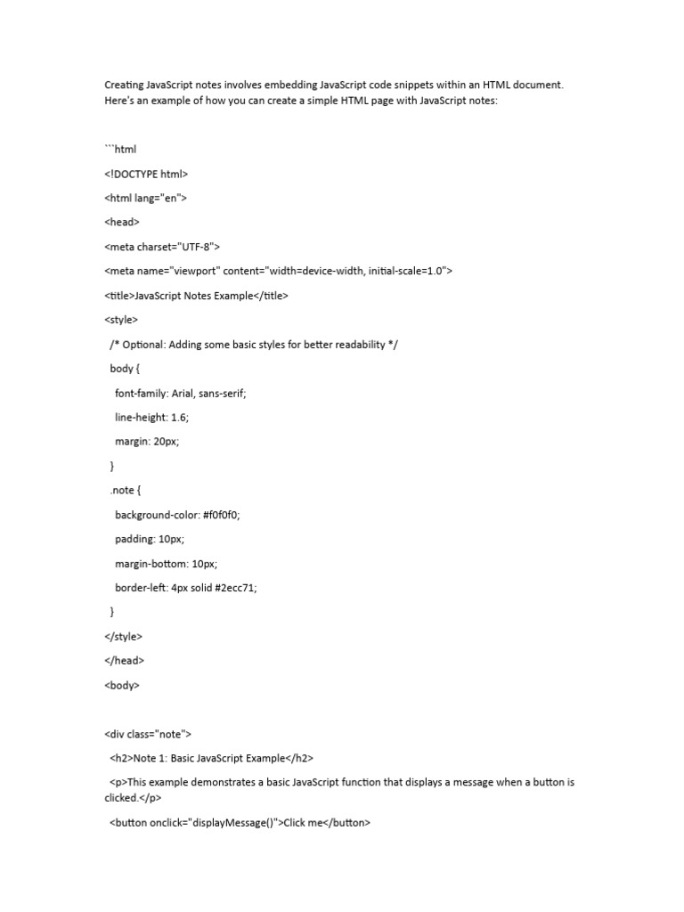 Js | PDF | Java Script | Html