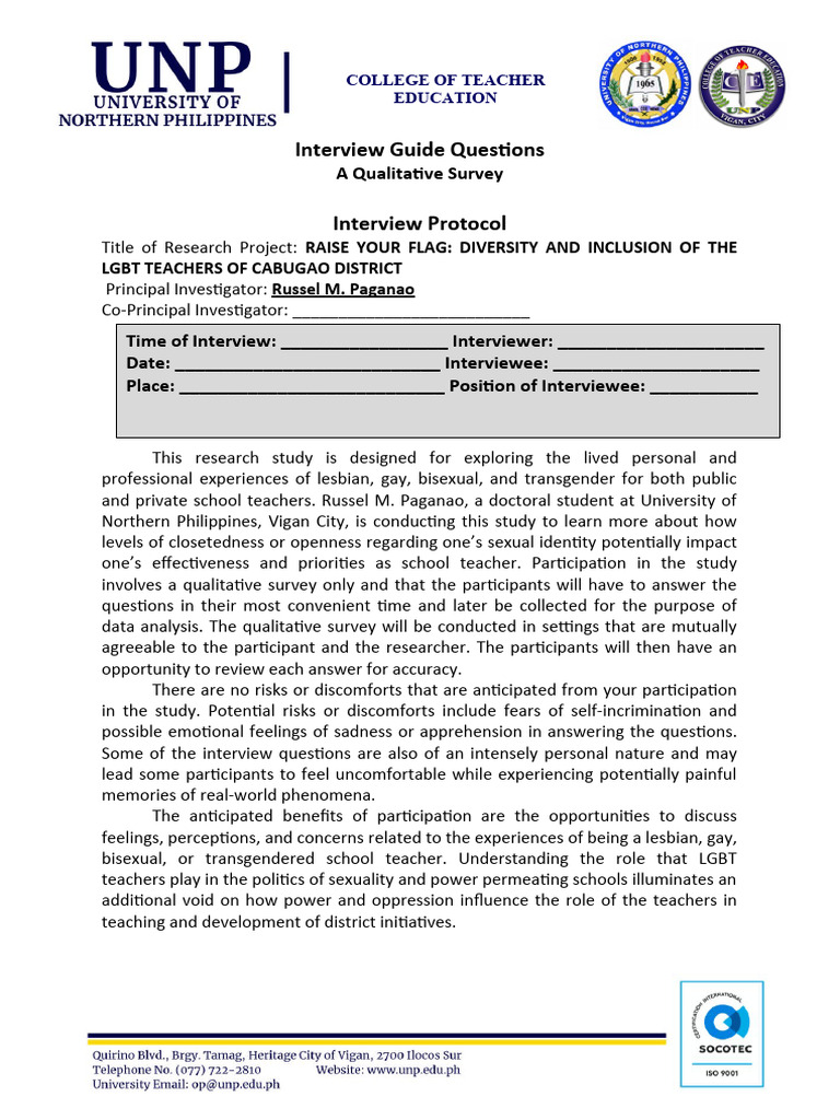 Interview Guide Questions | Download Free PDF | Interview | Qualitative ...