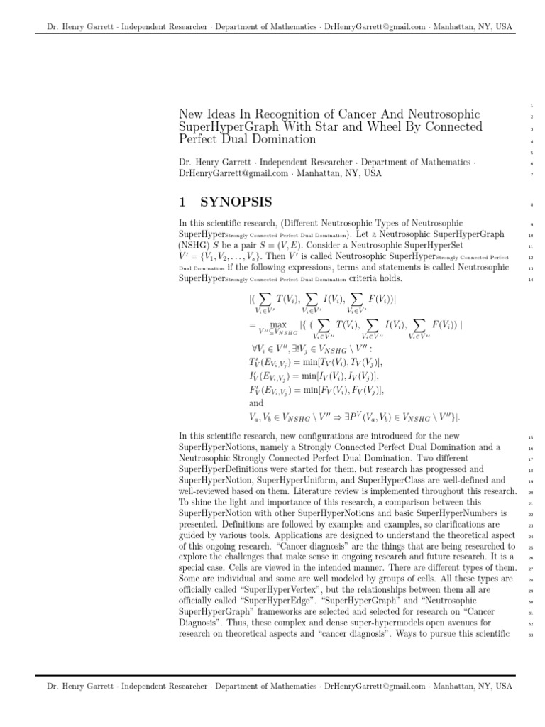 New Ideas in Recognition of Cancer and Neutrosophic SuperHyperGraph With Star and Wheel by ...