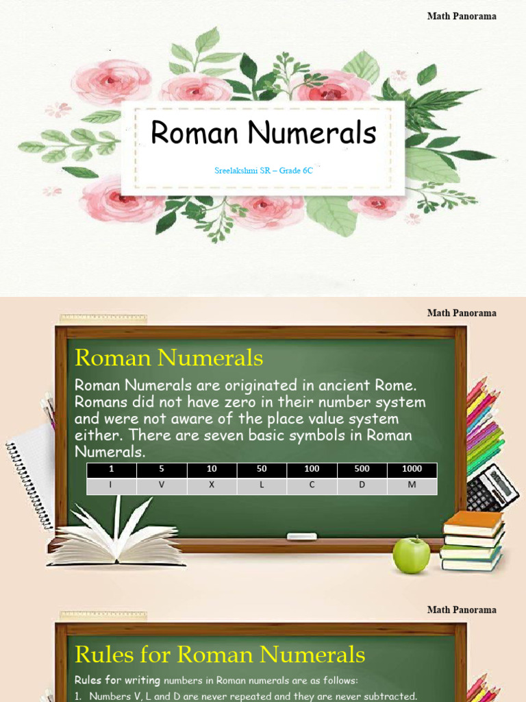 Roman Numerals Rules & Examples | PDF