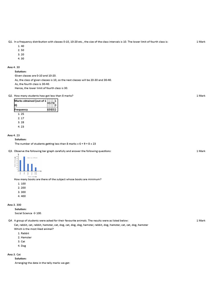 DATA HANDLING Que..181 | PDF | Histogram