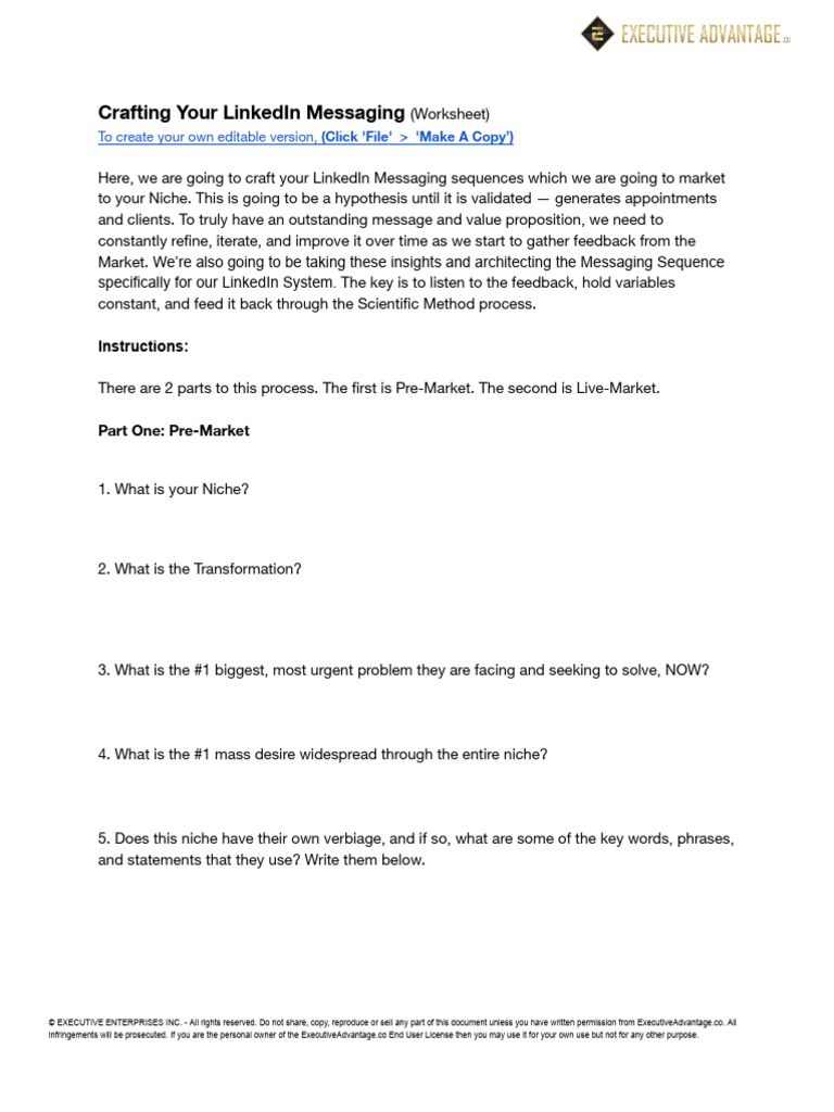 Crafting Your LinkedIn Messaging | PDF | Linked In | Human Communication