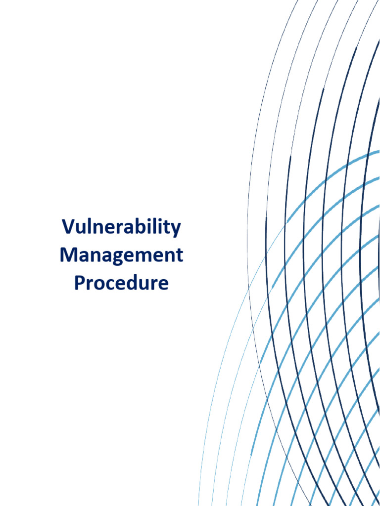 Vulnerability Management Procedure | PDF | Vulnerability (Computing) | Security