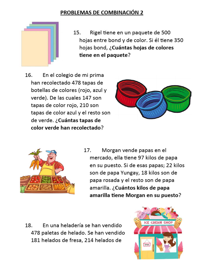 PROBLEMAS DE COMBINACIÓN - p3 | PDF