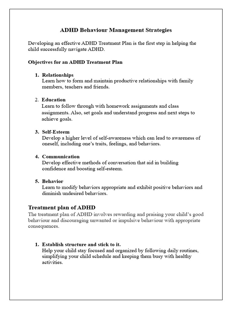 ADHD Behavior Management Strategies | PDF | Attention Deficit ...