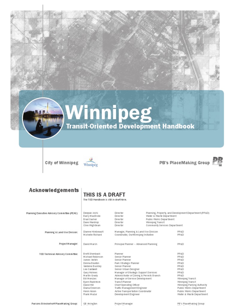 Winnipeg: Transit-Oriented Development Handbook | PDF | Public ...
