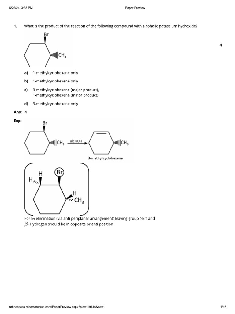 Reagent and Mechanism Practice Paper 2.QP | PDF