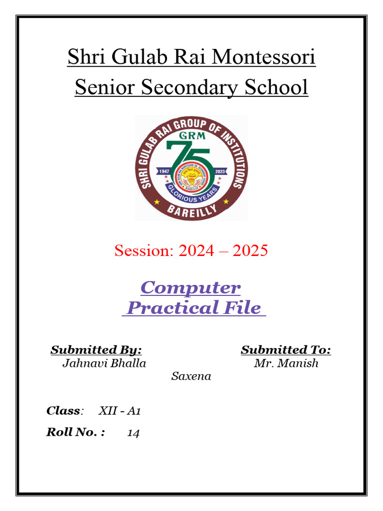 practical file | PDF | Teachers